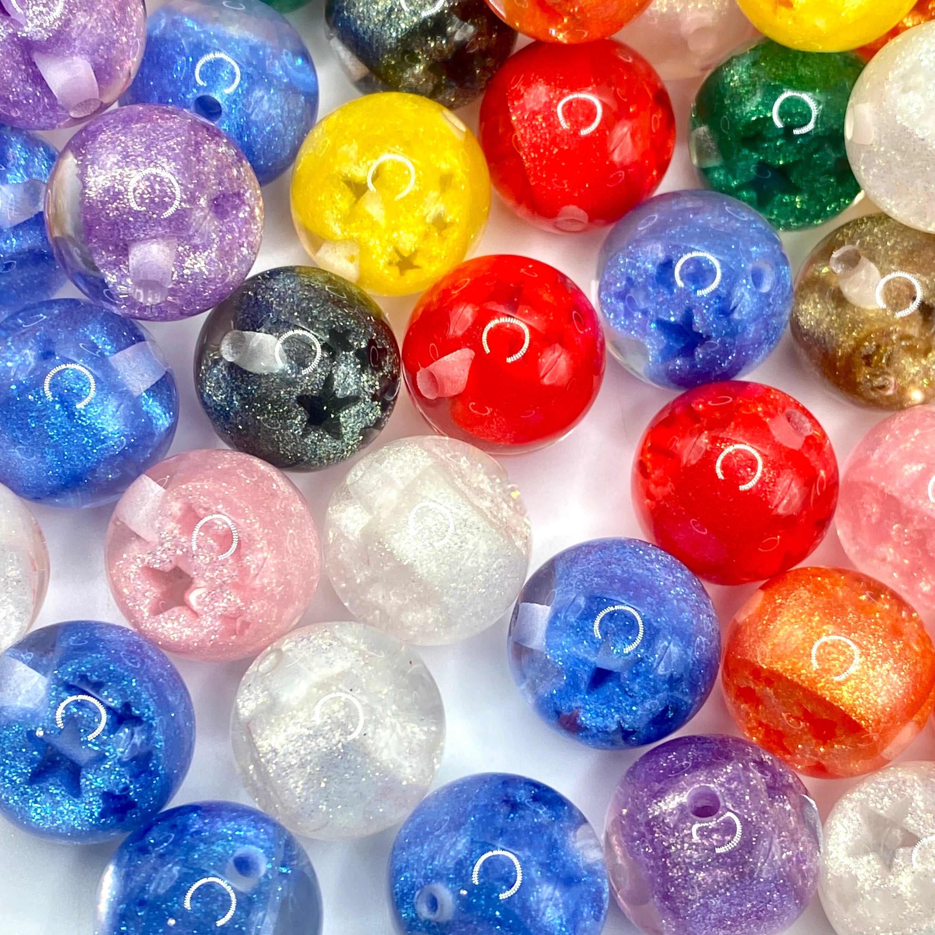 Little Star, Big Glow Glitter Beads – Emerald City Beads & Supplies